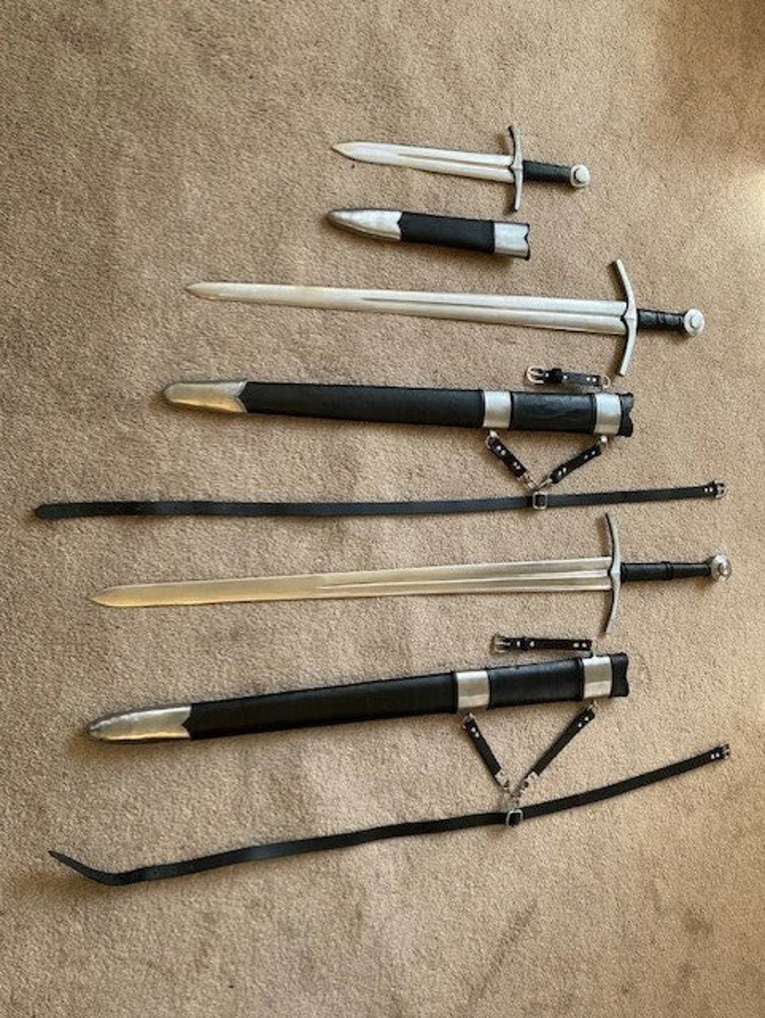 Medieval Swords & Dagger Set (XV Century Style) - Etsy