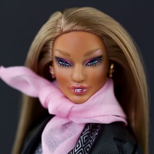 OOAK Mattel Barbie Custom Repaint Doll With Fashion Outfit #159 GRB51 ...