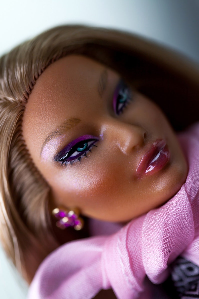 OOAK Mattel Barbie Custom Repaint Doll With Fashion Outfit #159 GRB51 ...