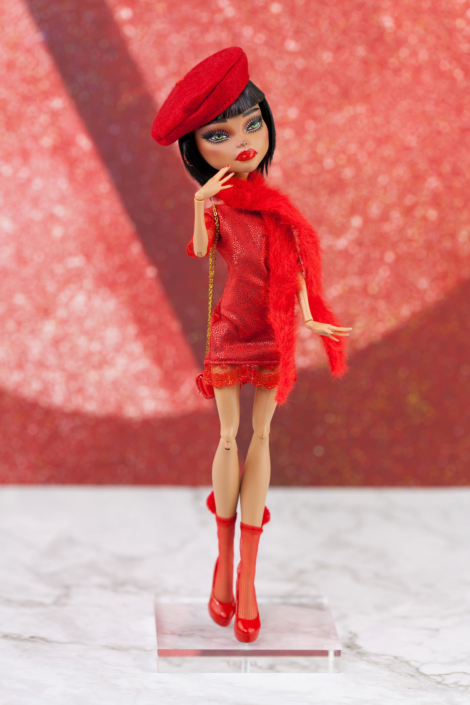 Monster High Cleo De Nile G1 Monochromatic Red Outfit OOAK Custom ...