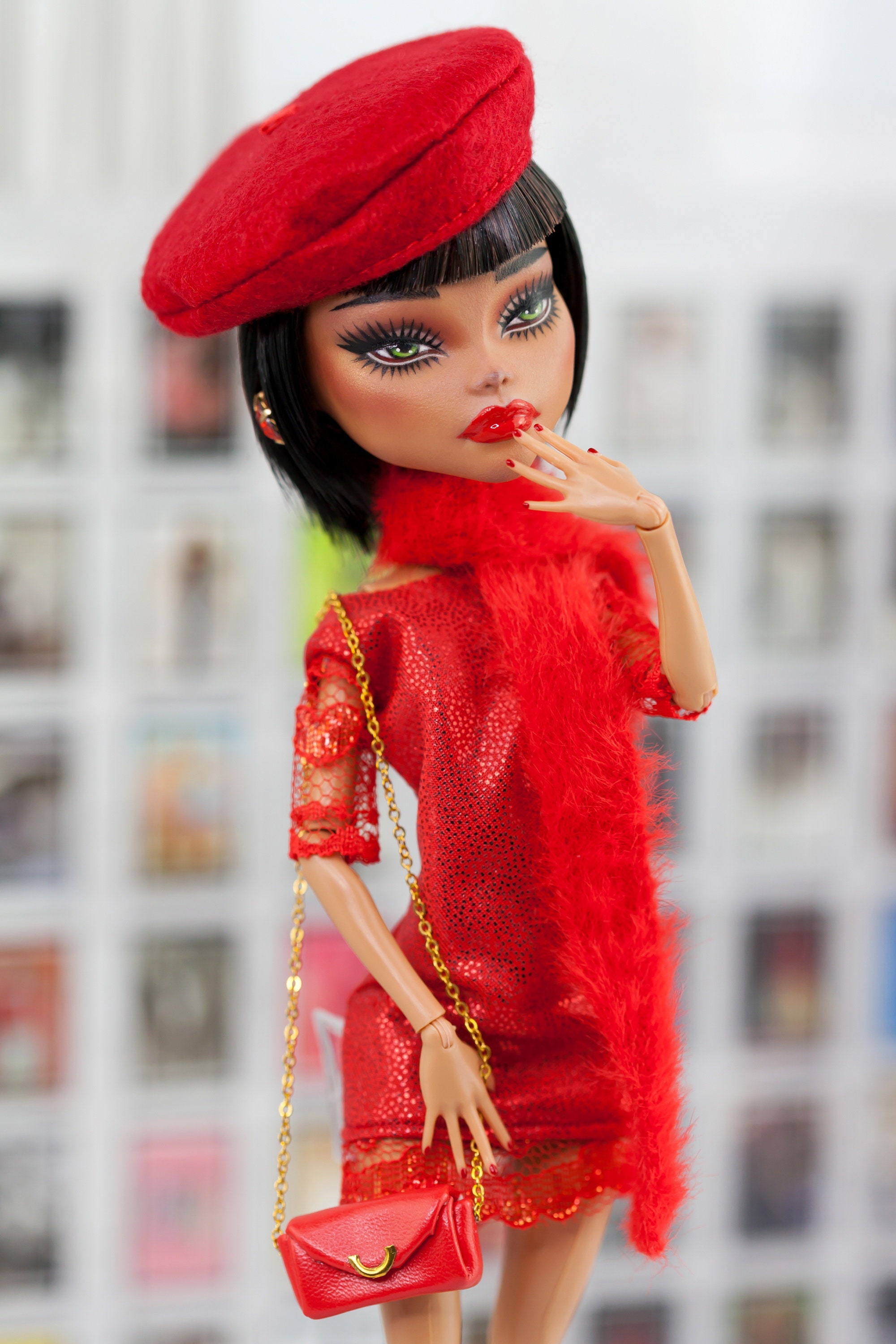 Monster High Cleo De Nile G1 Monochromatic Red Outfit OOAK Custom ...