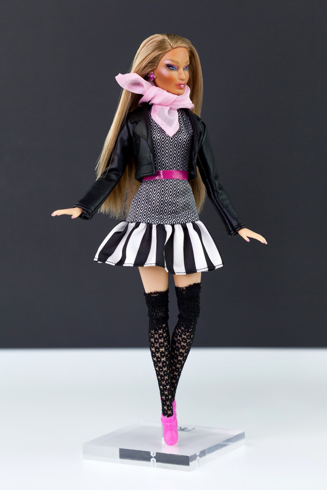 OOAK Mattel Barbie Custom Repaint Doll With Fashion Outfit #159 GRB51 ...
