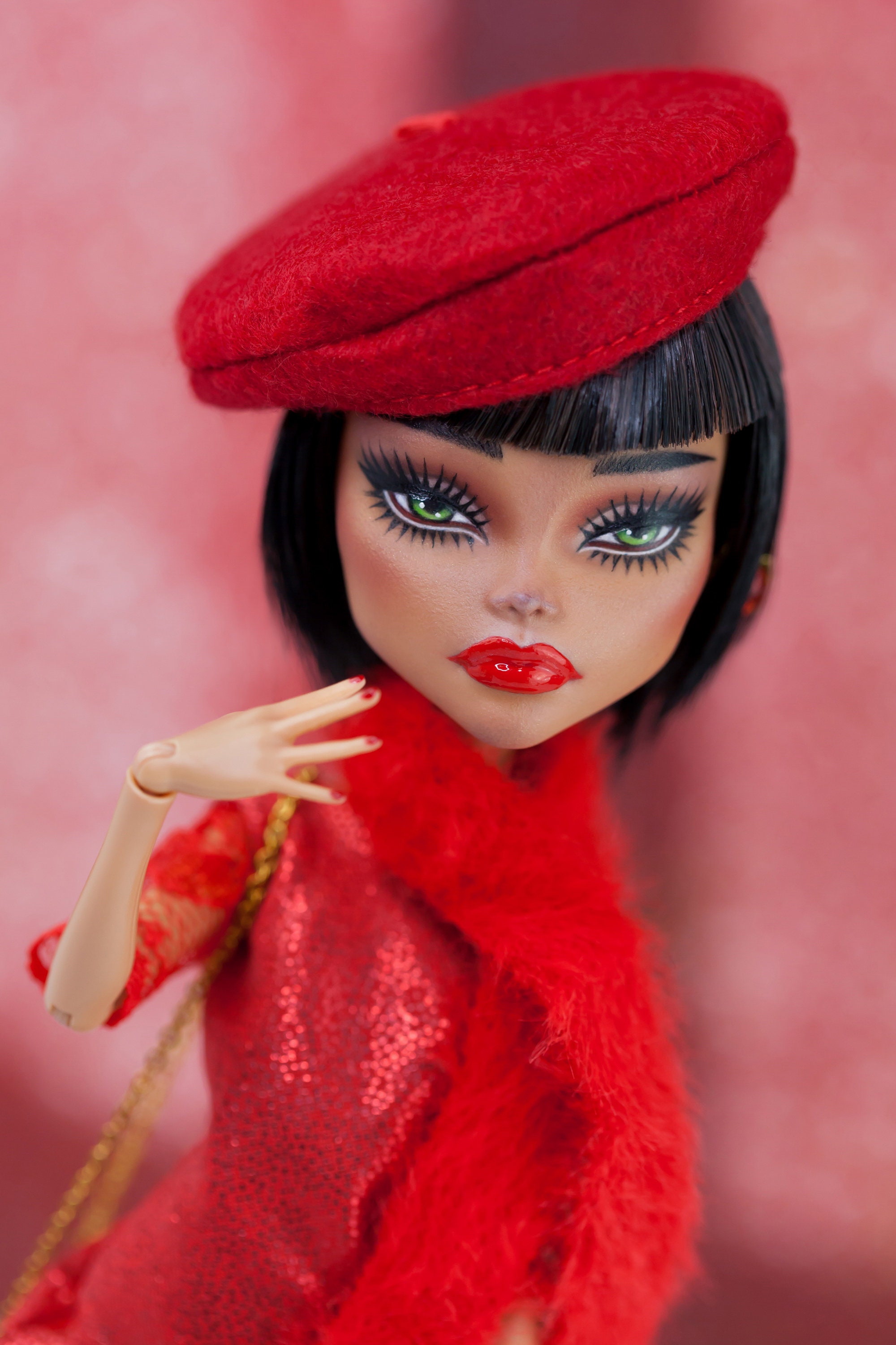 Monster High Cleo De Nile G1 Monochromatic Red Outfit OOAK Custom ...