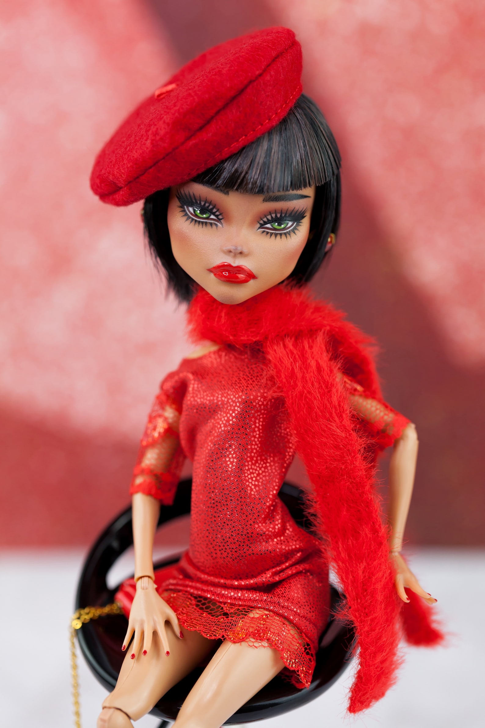 Monster High Cleo De Nile G1 Monochromatic Red Outfit OOAK Custom ...