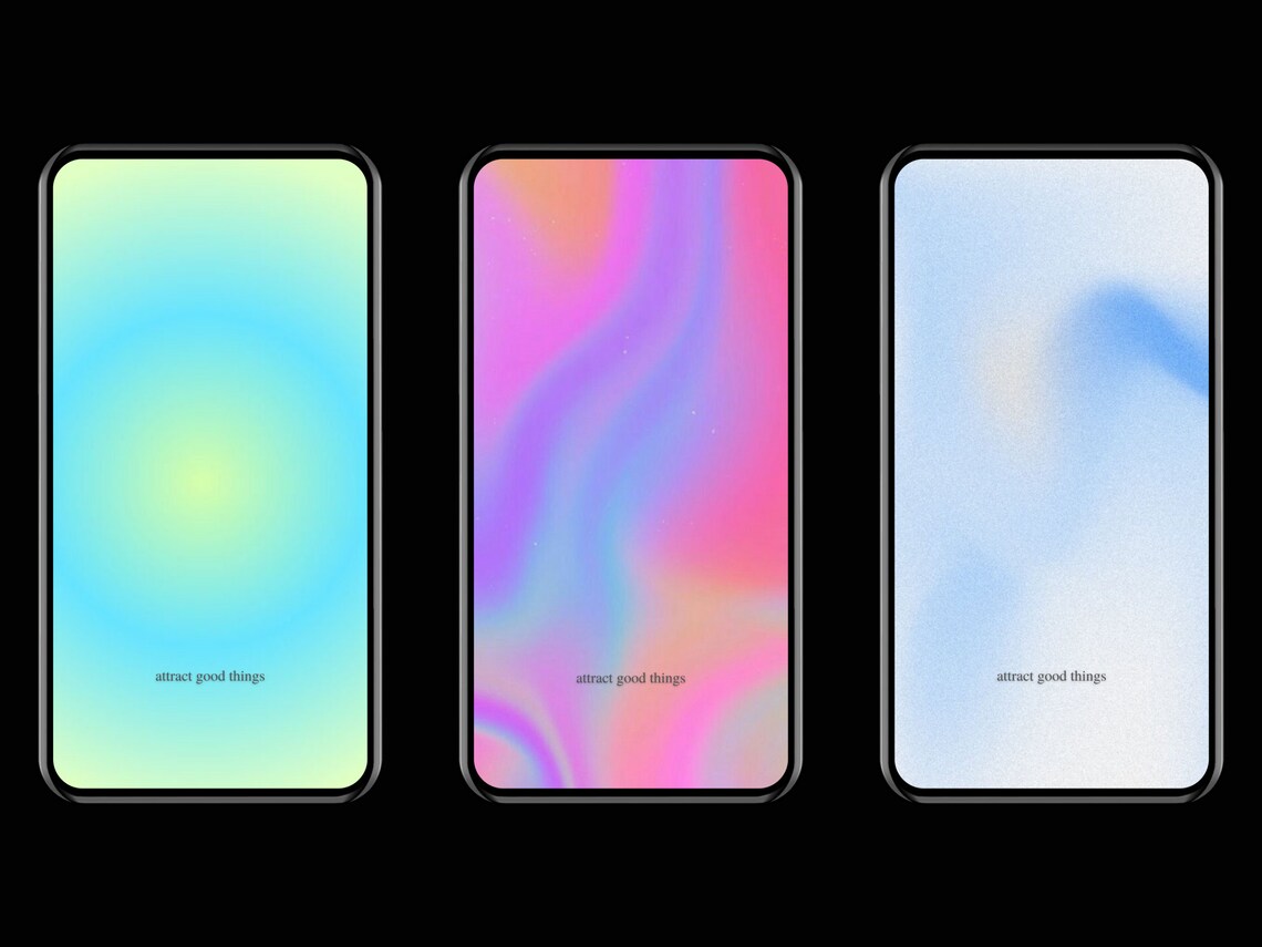 5 iPhone Wallpapers, Attract Good Things Background, Digital Download ...