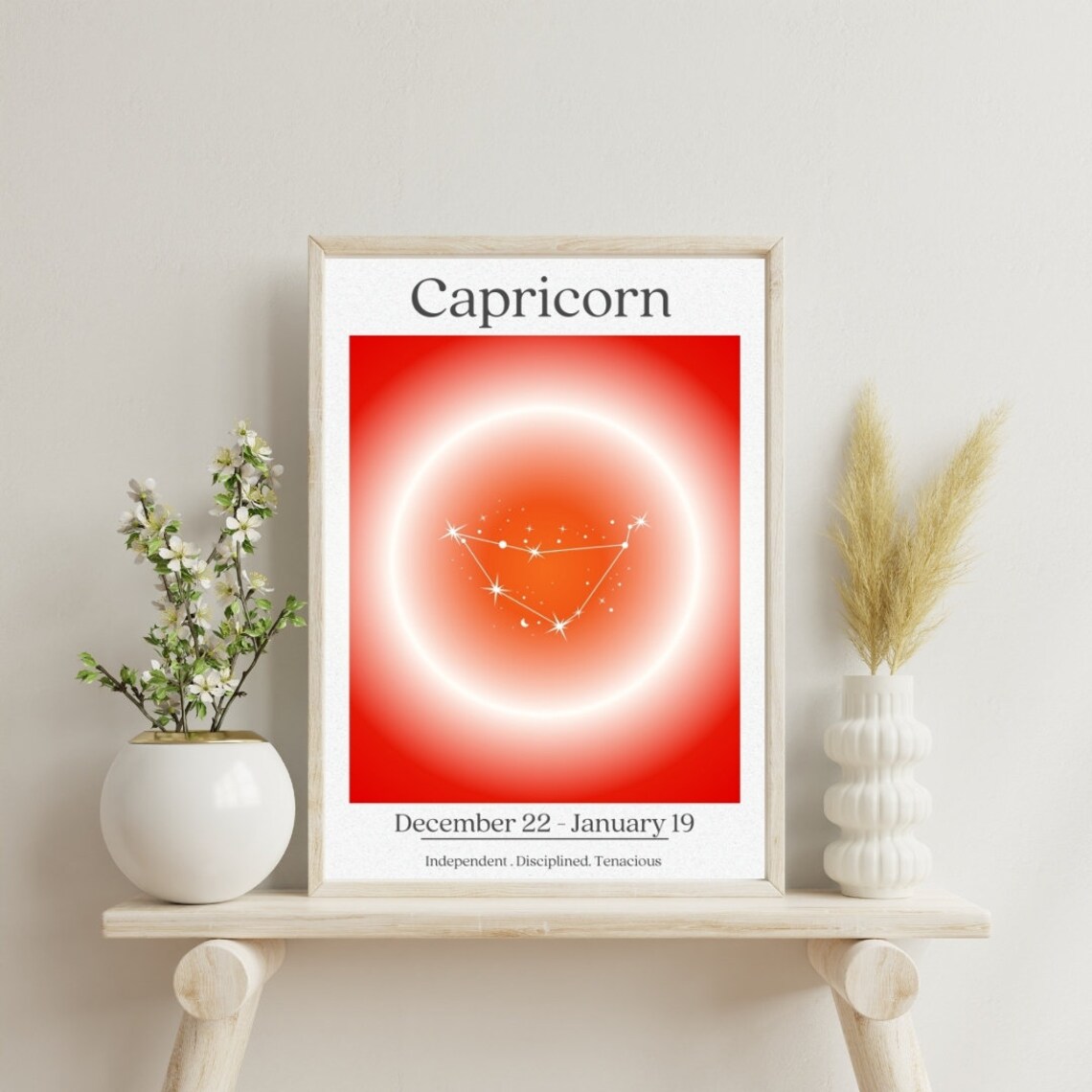 Capricorn Print, Aura Digital Print, Capricorn Zodiac Print 6 Aura ...