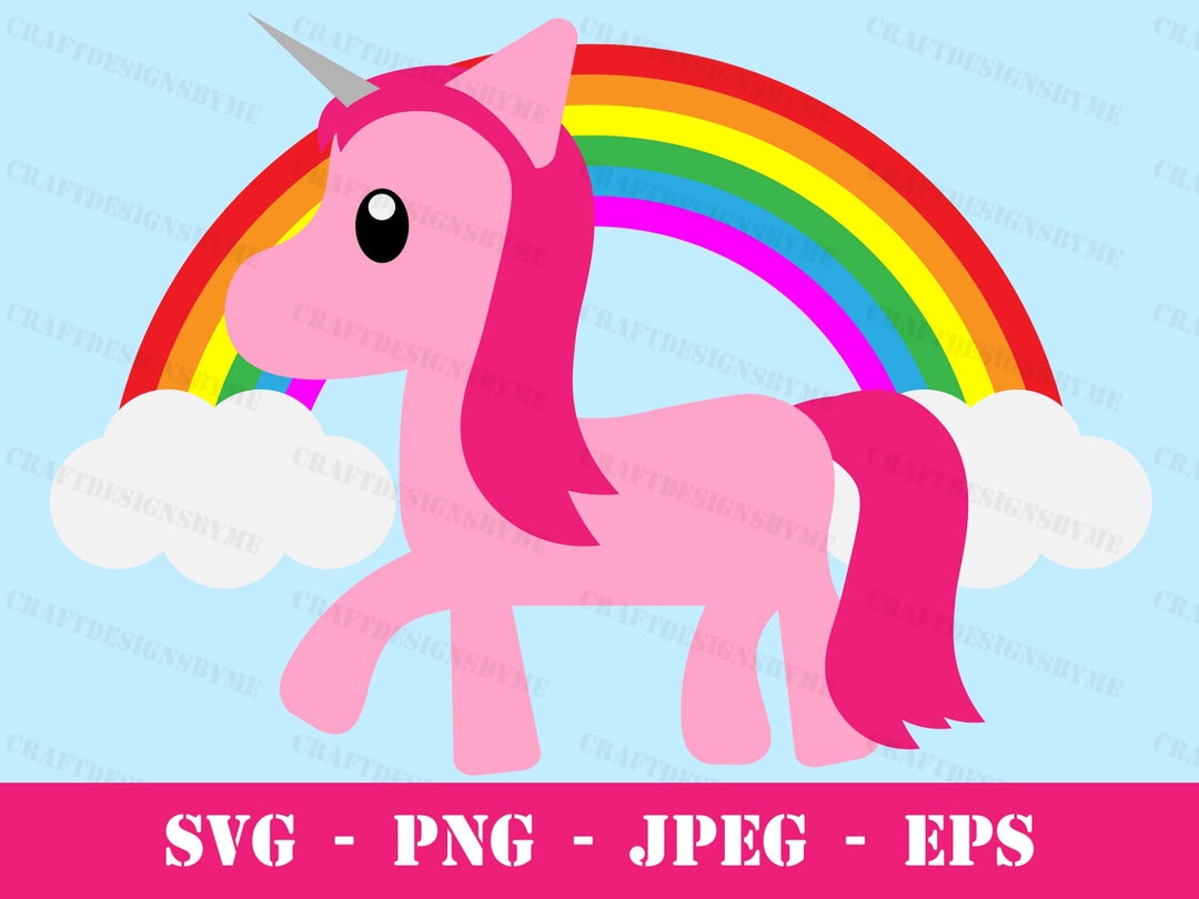 Unicorn With Rainbow Layered Svg - Png - Jpeg - Instant Download - Cut ...