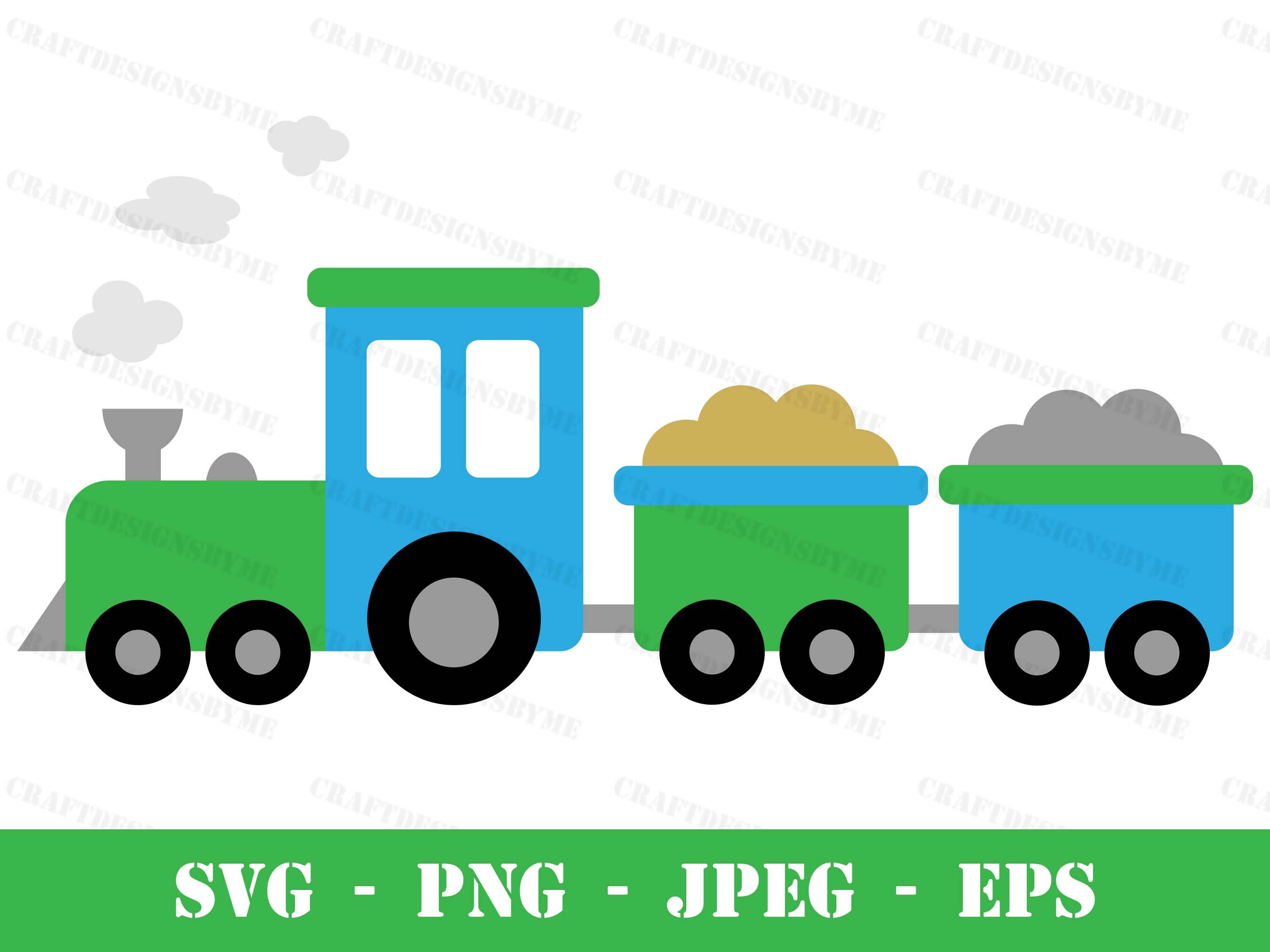 Train Layered Svg - Png - Jpeg - Instant Download - Locomotive - Cut ...