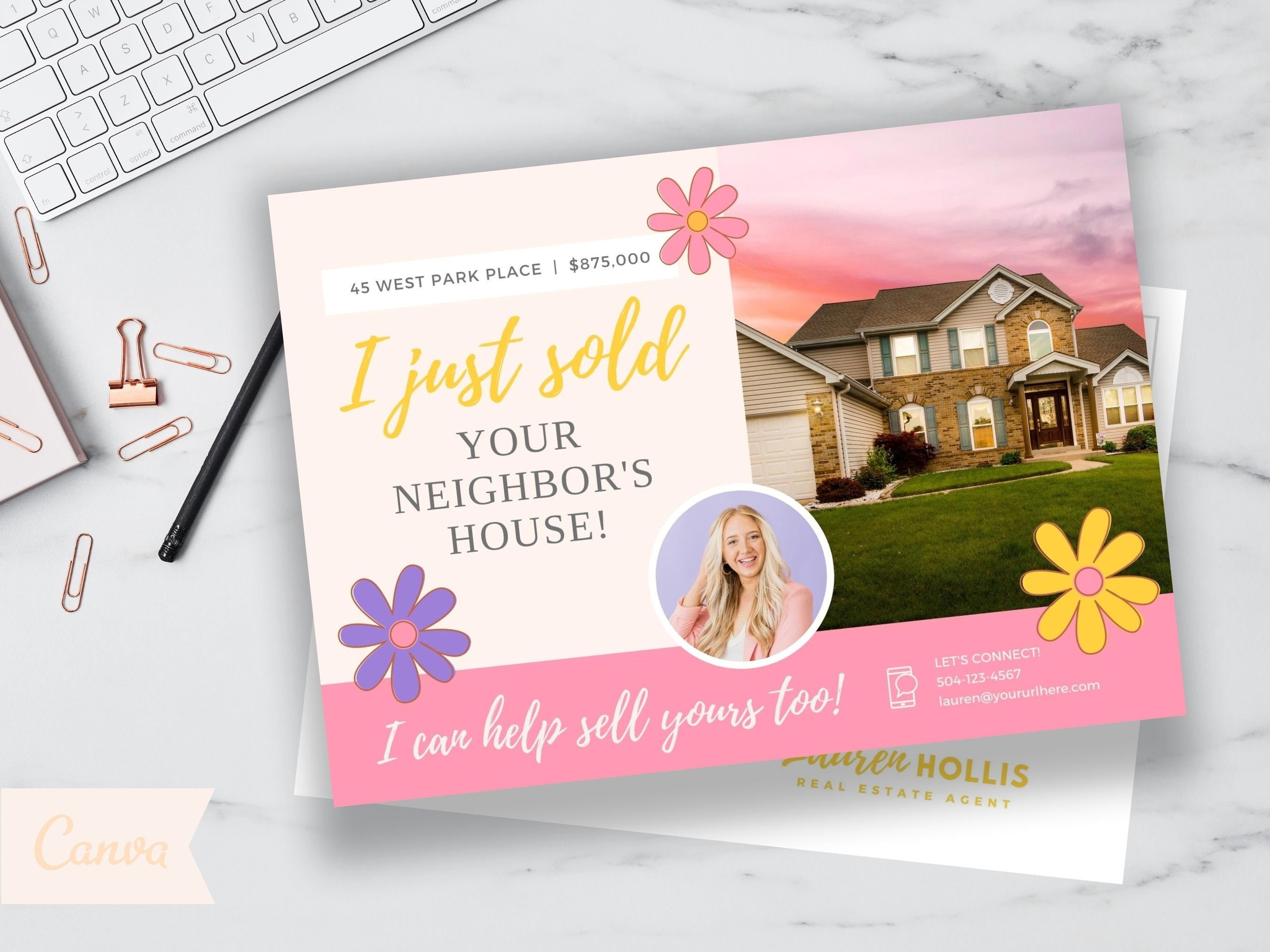 Spring Real Estate Postcard, Spring Real Estate Marketing, Spring ...
