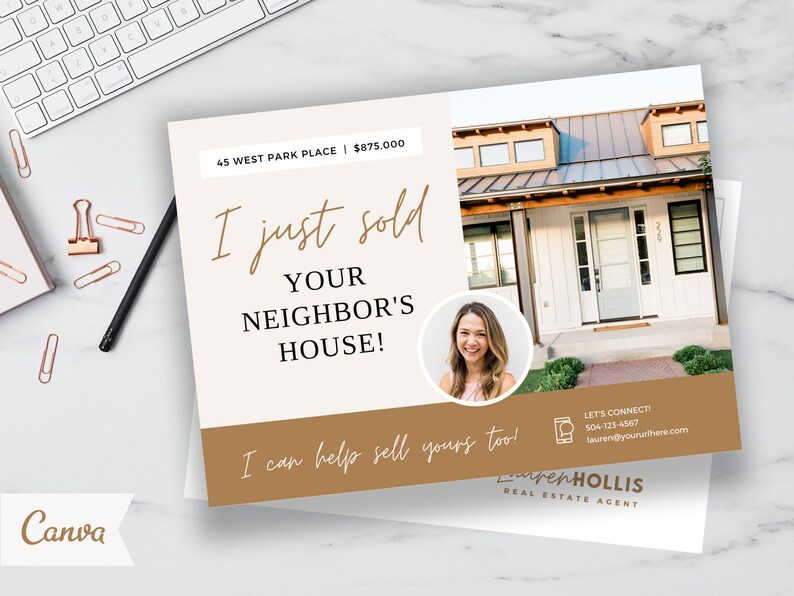 Just Sold Postcard, Real Estate Postcard, Just Sold Flyer, Realtor ...
