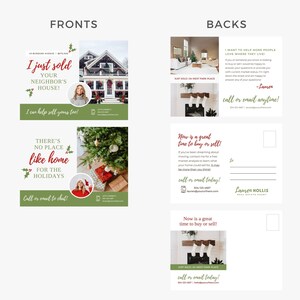 Holiday Real Estate Postcard, Winter Real Estate, Holiday Mailer ...