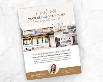 Just Sold Flyer, Real Estate Letter, Realtor Mailer, Real Estate ...