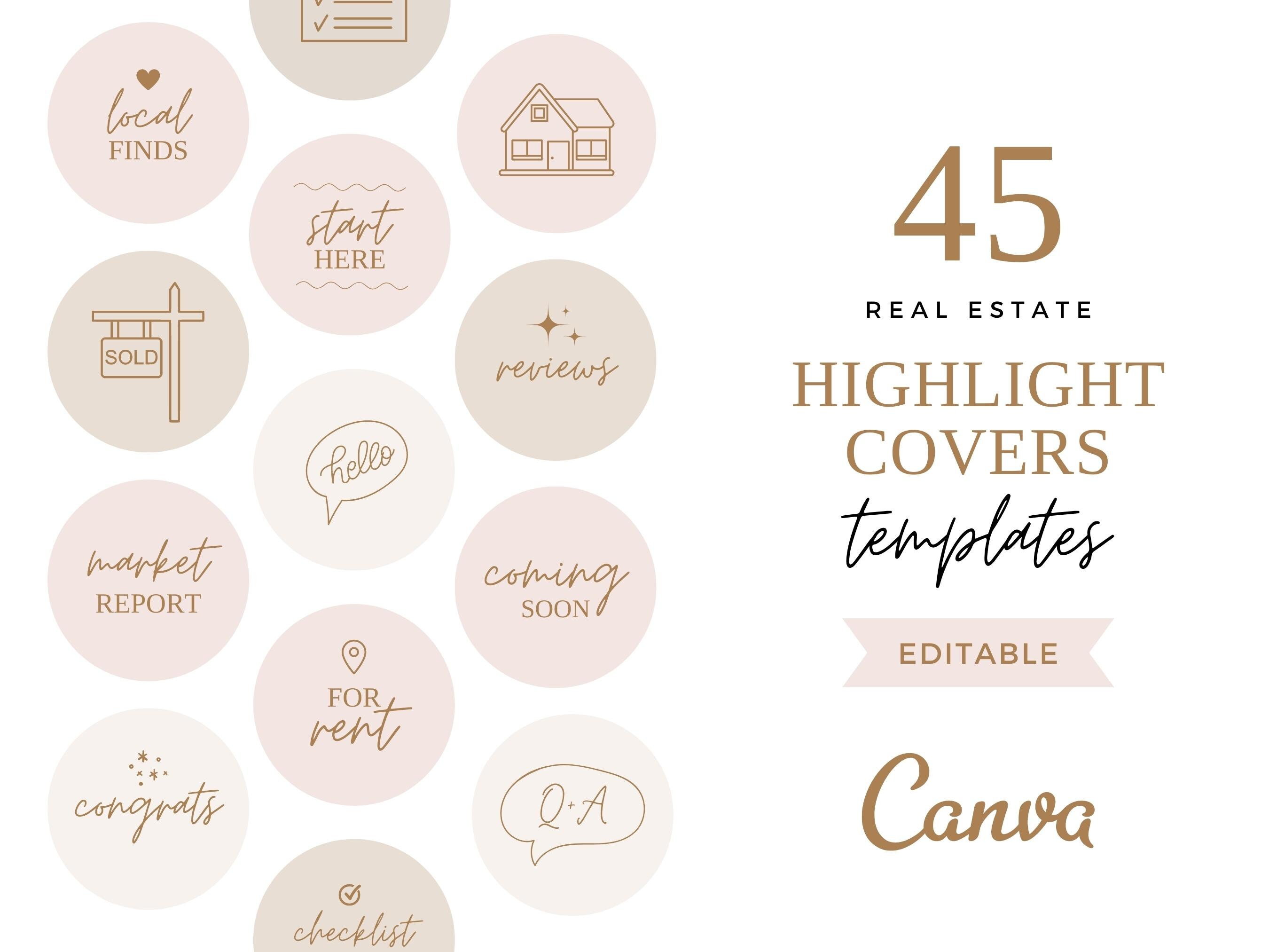 Real Estate Instagram Story Highlight Covers, Instagram Highlights ...