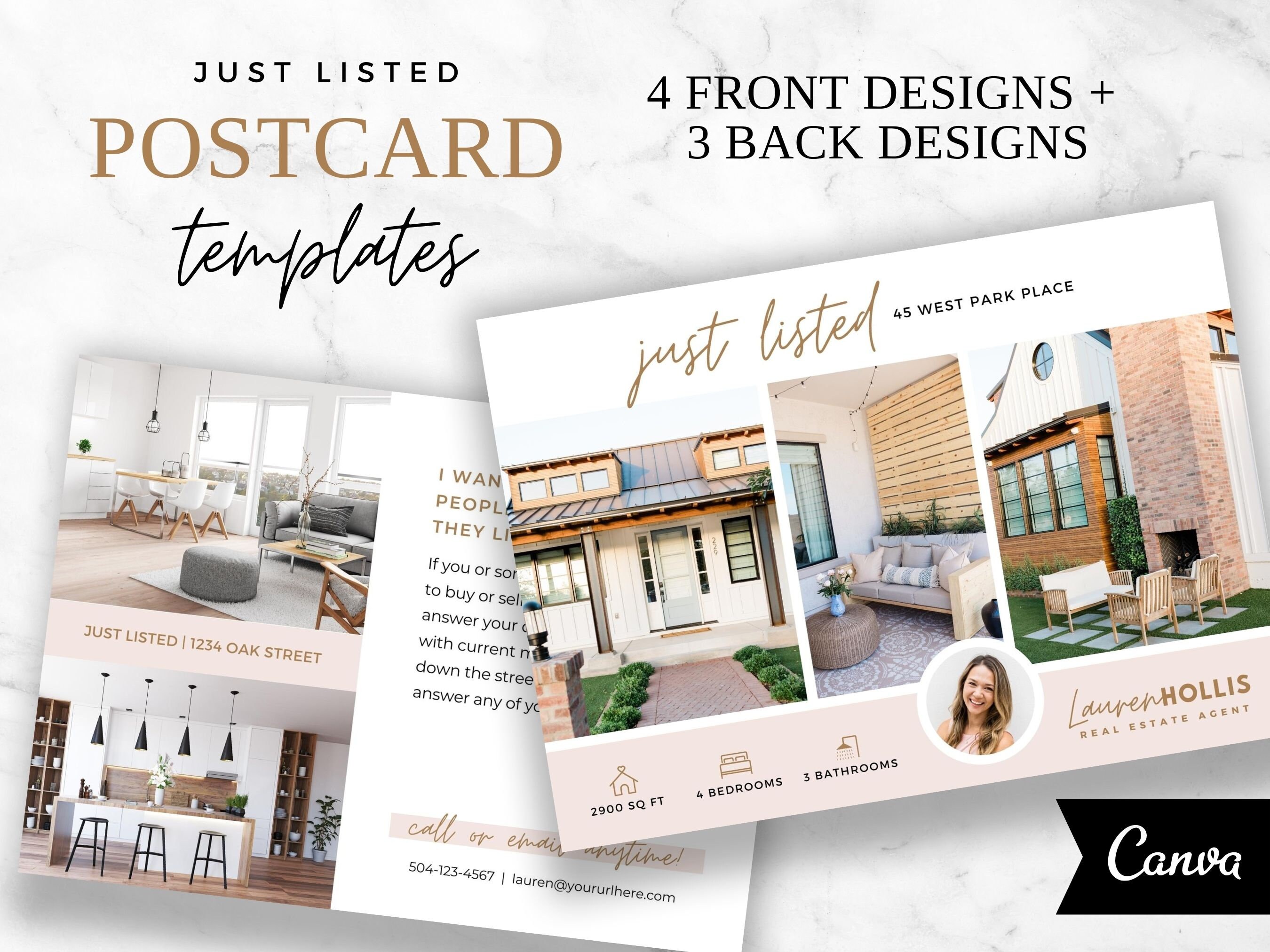 Just Listed Postcard, Real Estate Postcard, Just Listed Flyer, Realtor ...