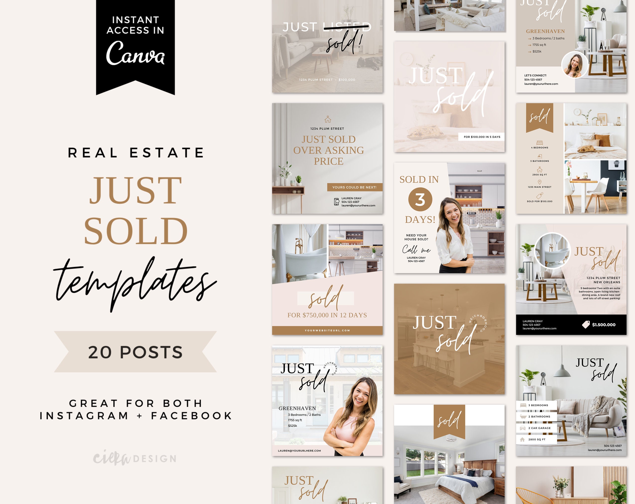 20 Just Sold Realtor Instagram Posts | Real Estate Agent Templates ...