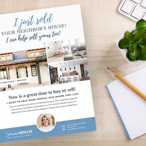 Just Sold Flyer, Real Estate Letter, Realtor Mailer, Real Estate ...
