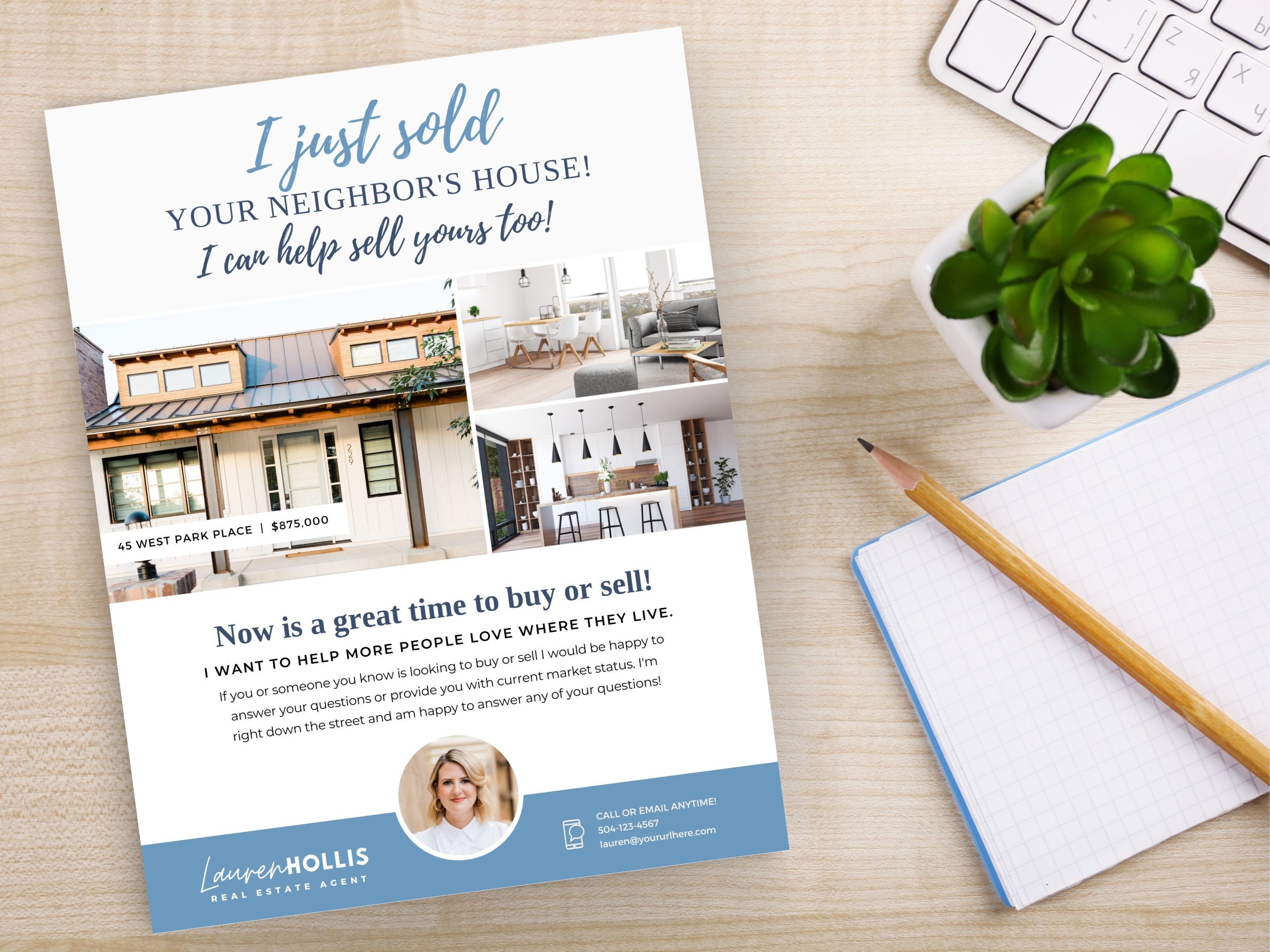 Just Sold Flyer, Real Estate Letter, Realtor Mailer, Real Estate ...