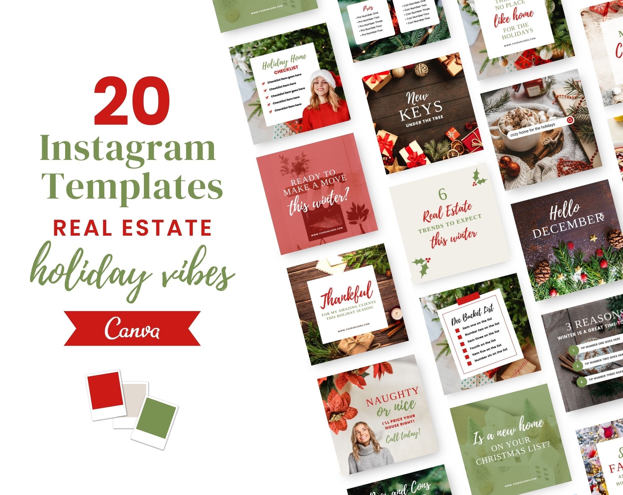 Holiday Realtor Instagram Posts, Winter Posts, December Real Estate ...