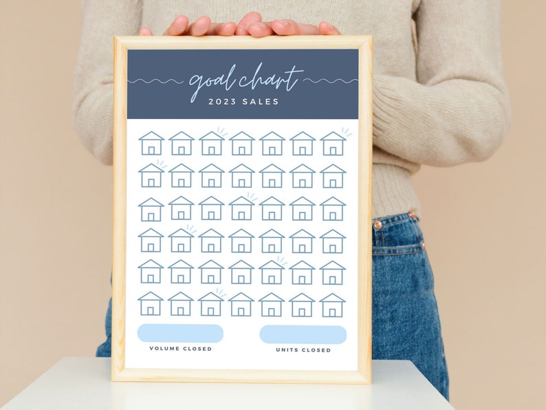 Real Estate Goal Chart, Real Estate Goal Tracker, Real Estate Editable ...