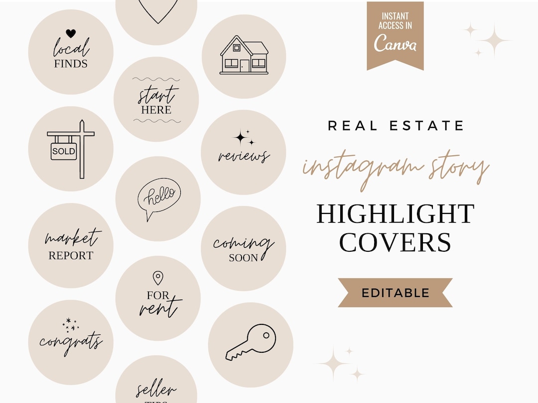 Real Estate Instagram Story Highlight Covers, Instagram Highlights ...
