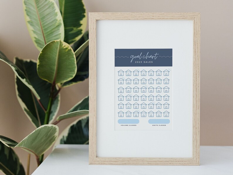 Real Estate Goal Chart, Real Estate Goal Tracker, Real Estate Editable ...