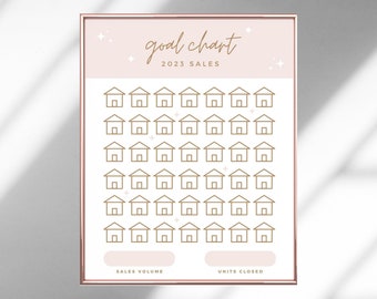 Real Estate Goal Chart Template, Real Estate Goal Tracker, Real Estate ...