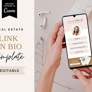 Link in Bio Template Landing Page Instagram Bio Link Canva - Etsy