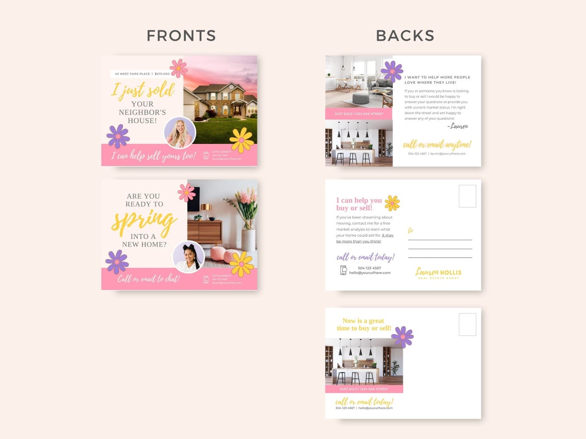 Spring Real Estate Postcard, Spring Real Estate Marketing, Spring ...