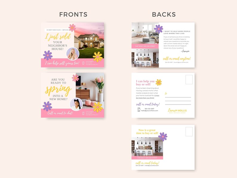 Spring Real Estate Postcard, Spring Real Estate Marketing, Spring ...