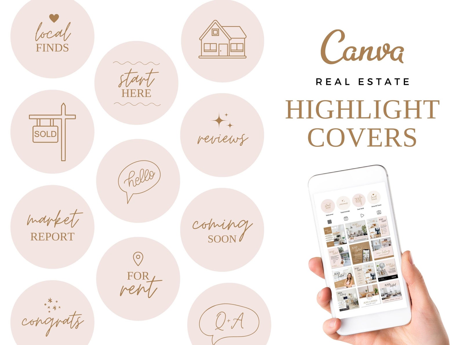 Real Estate Instagram Story Highlight Covers, Instagram Highlights ...