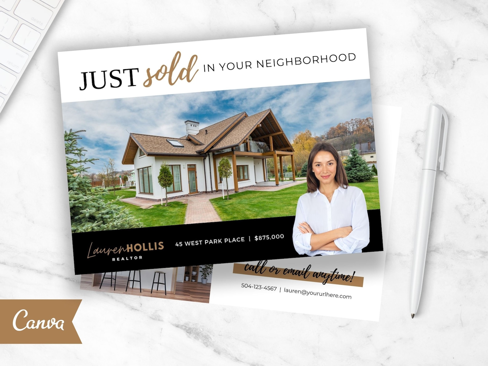 Just Sold Postcard, Real Estate Postcard, Just Sold Flyer, Realtor ...