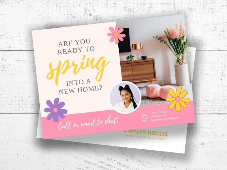 Spring Real Estate Postcard, Spring Real Estate Marketing, Spring ...