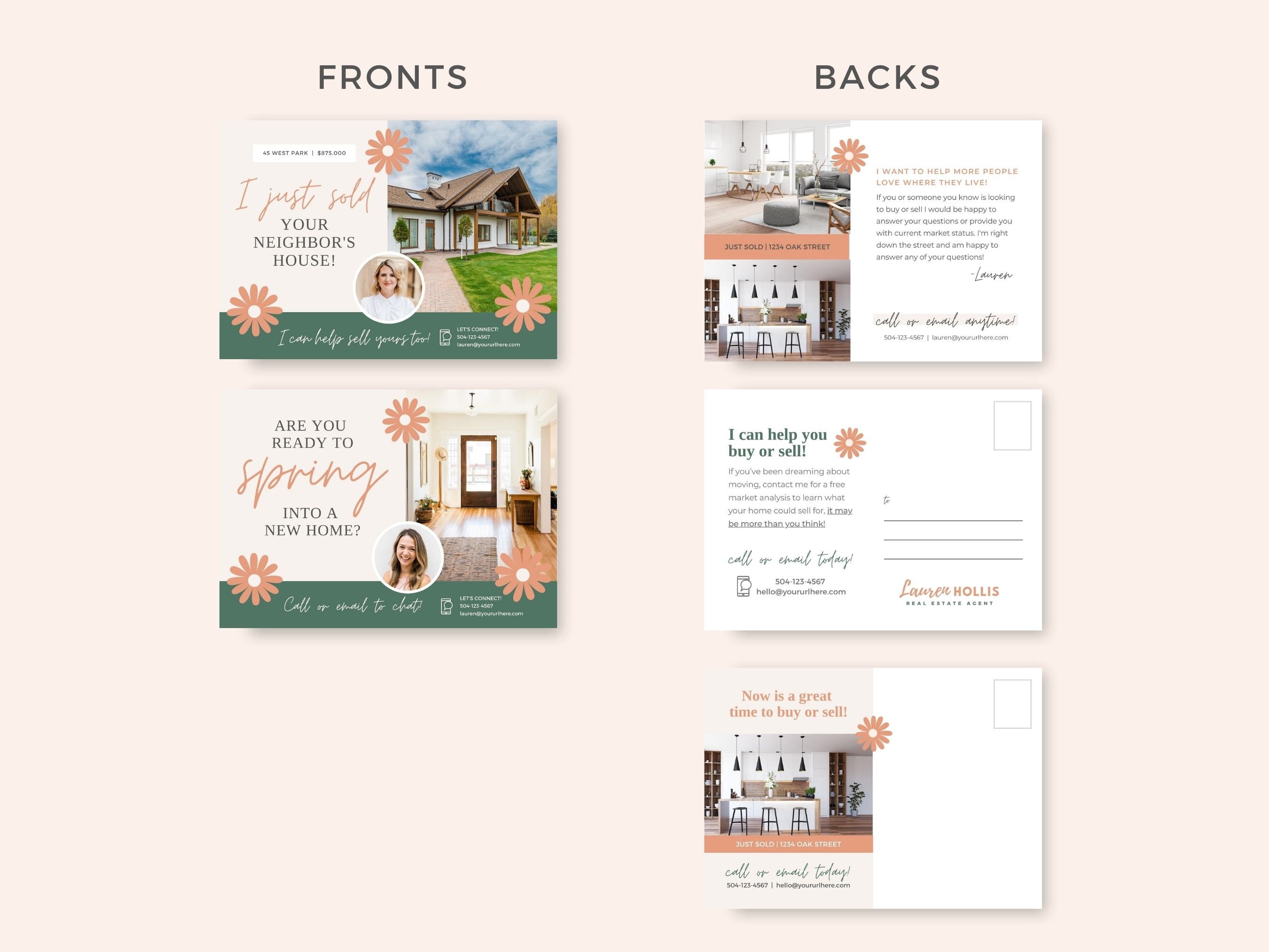 Spring Real Estate Postcard, Spring Real Estate Marketing, Spring ...