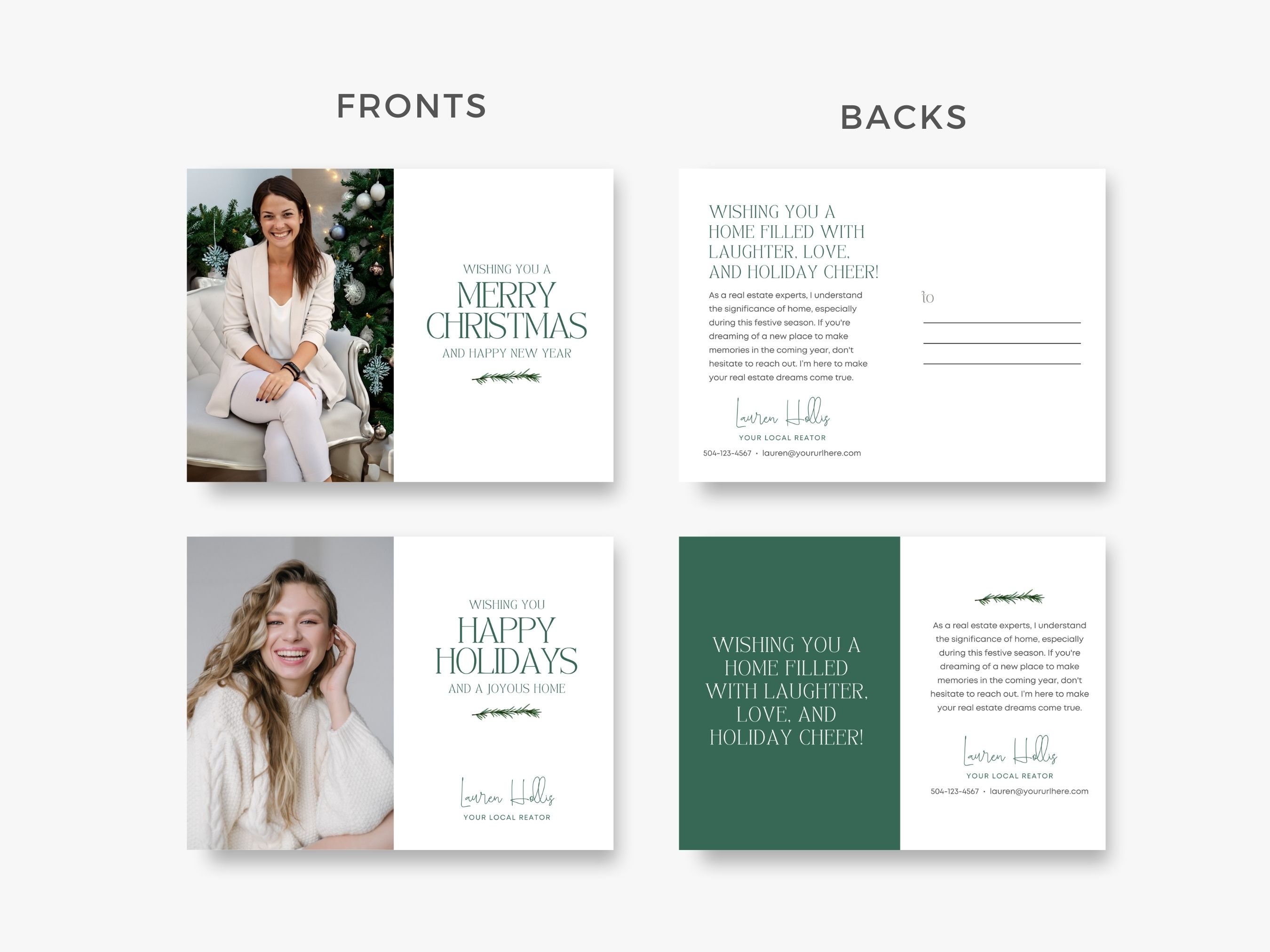 Realtor Christmas Postcard, Real Estate Holiday Card, Realtor Holiday ...