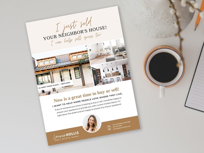 Just Sold Flyer, Real Estate Letter, Realtor Mailer, Real Estate ...