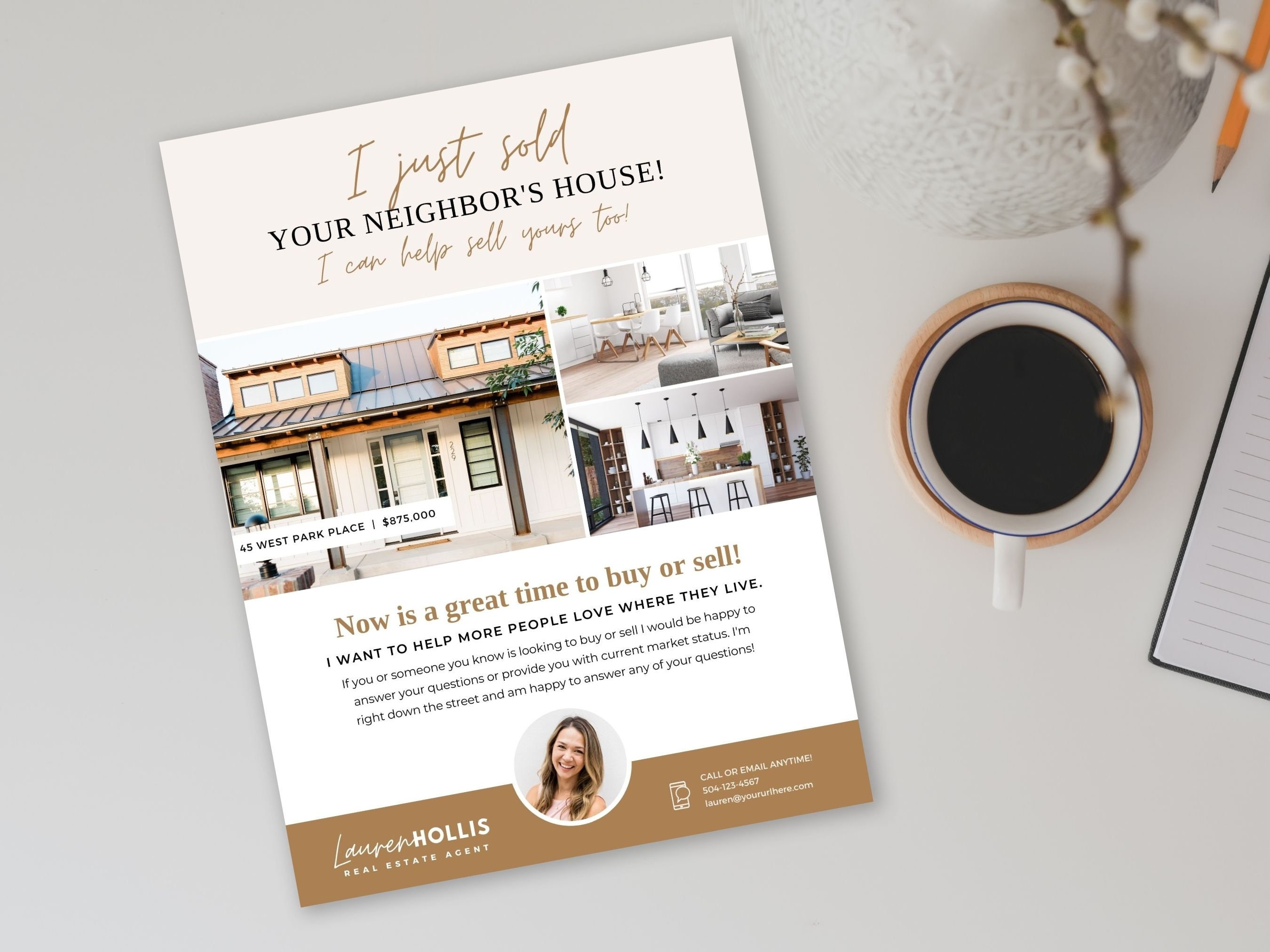 Just Sold Flyer, Real Estate Letter, Realtor Mailer, Real Estate ...