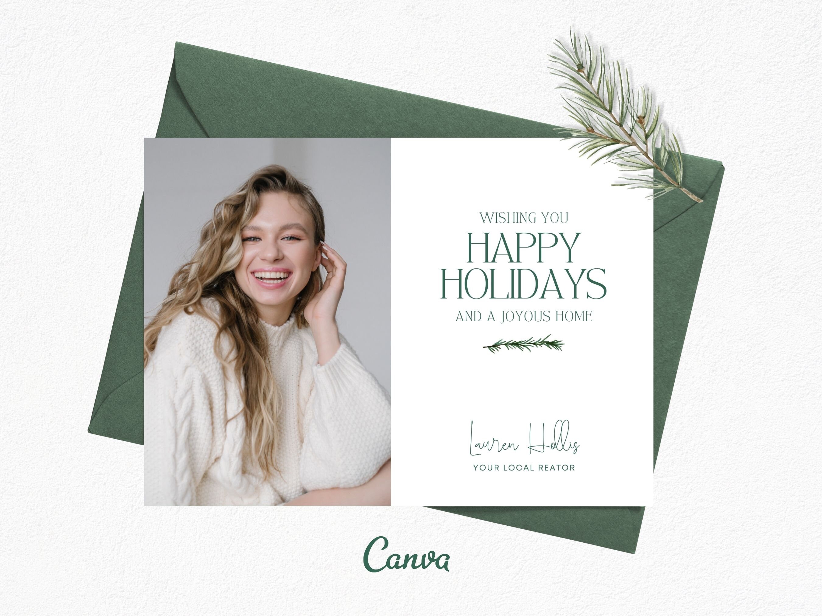 Realtor Christmas Postcard, Real Estate Holiday Card, Realtor Holiday ...