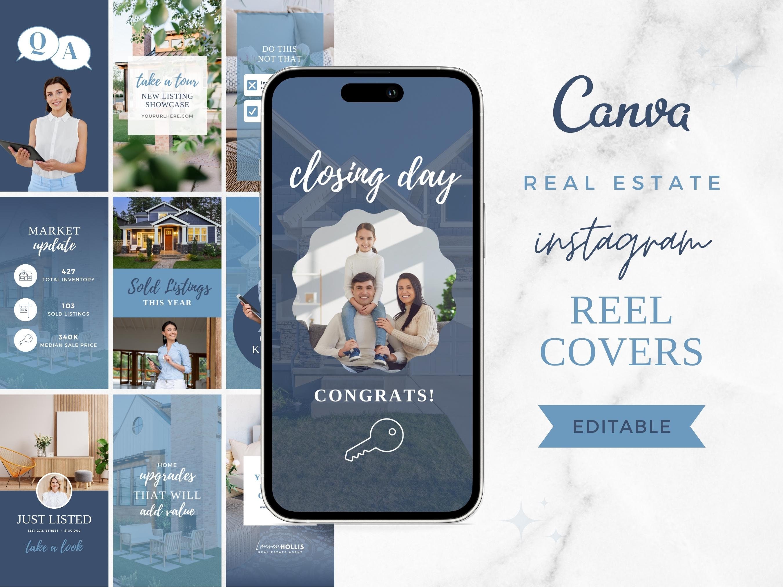 Instagram Reel Covers for Real Estate Agents, Real Estate Instagram ...