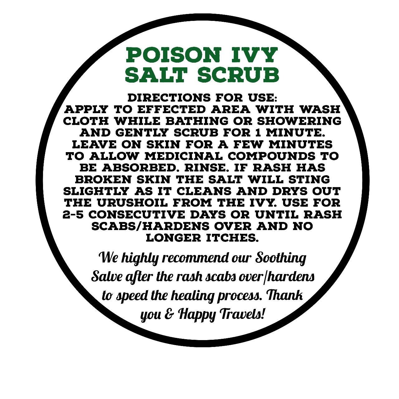 Poison Ivy Herbal Salt Scrub | for Immediate Relief of Rashes Caused by ...