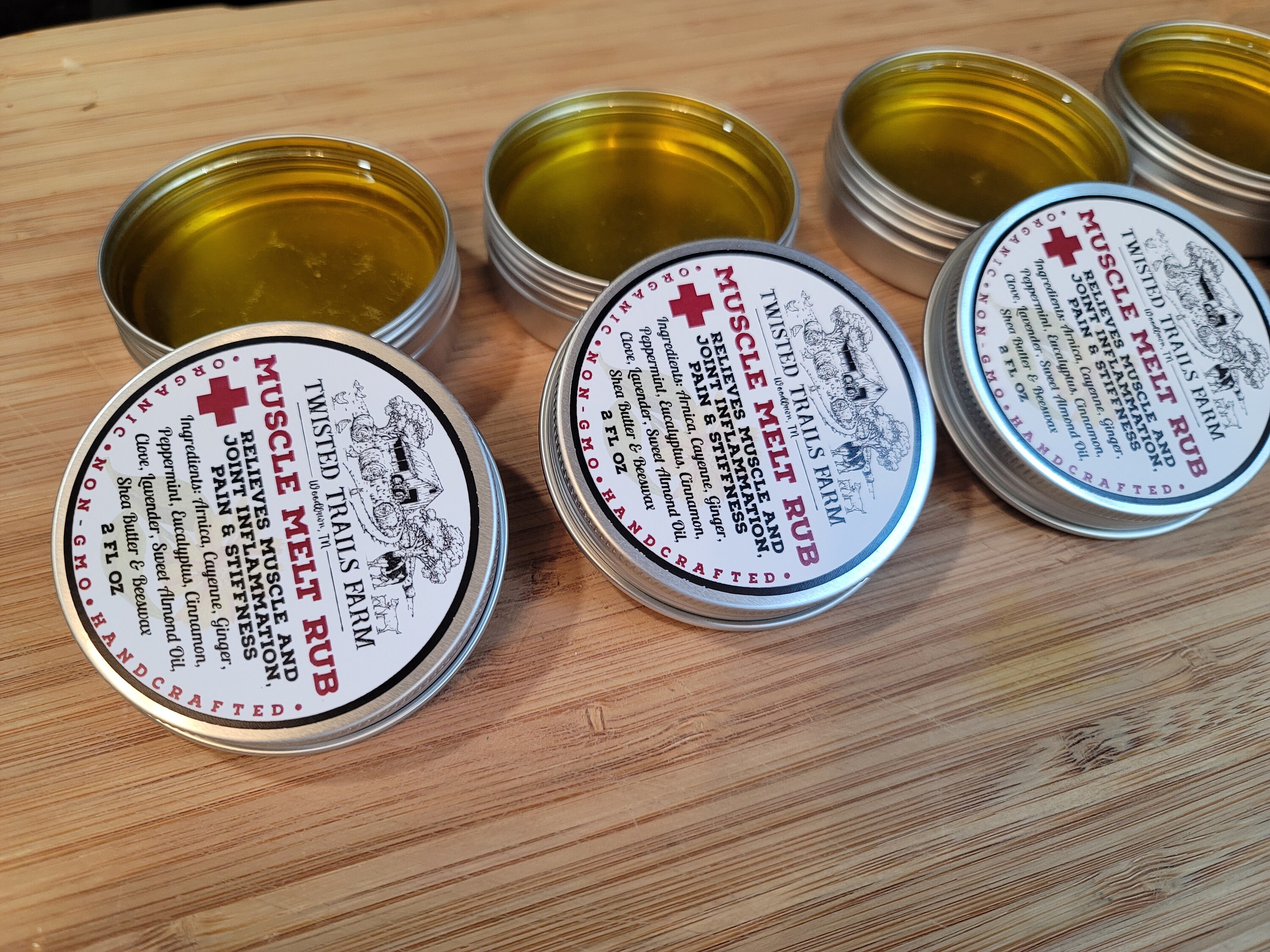 Organic Muscle Melt Rub W/arnica Herbal Apothecary - Etsy