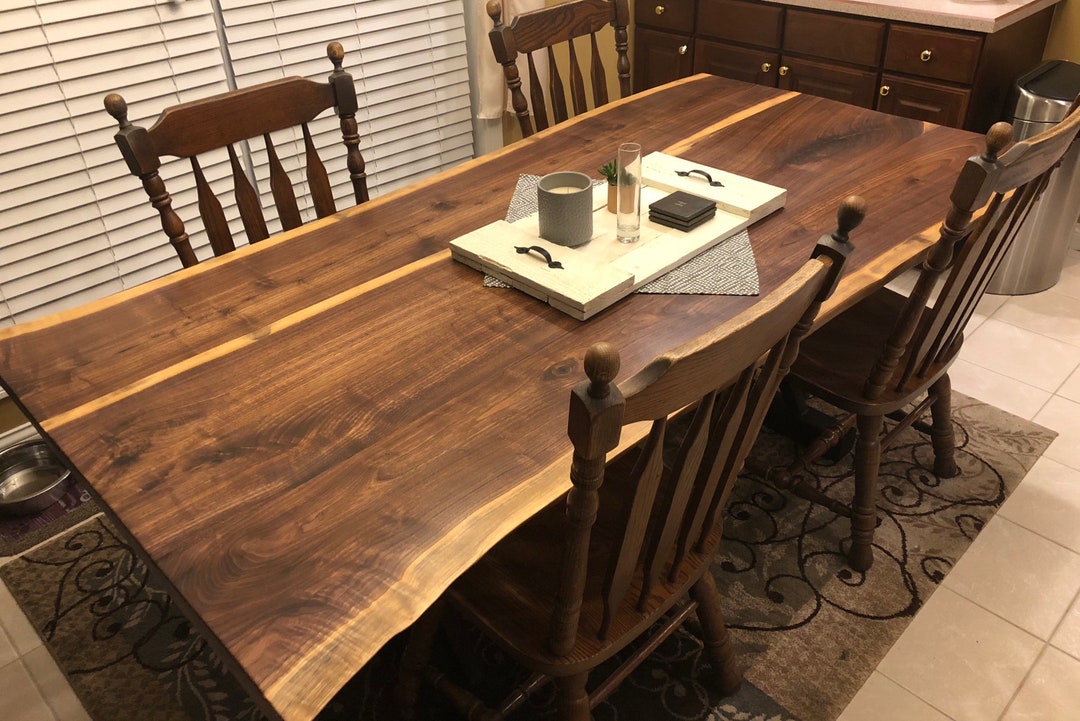 Black Walnut Kitchen Table | Wood Table | Kitchen Table | Rustic Table ...