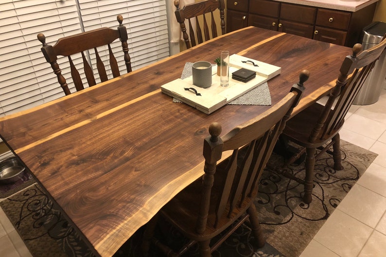 Black Walnut Kitchen Table | Wood Table | Kitchen Table | Rustic Table | Farm Style | Custom ...