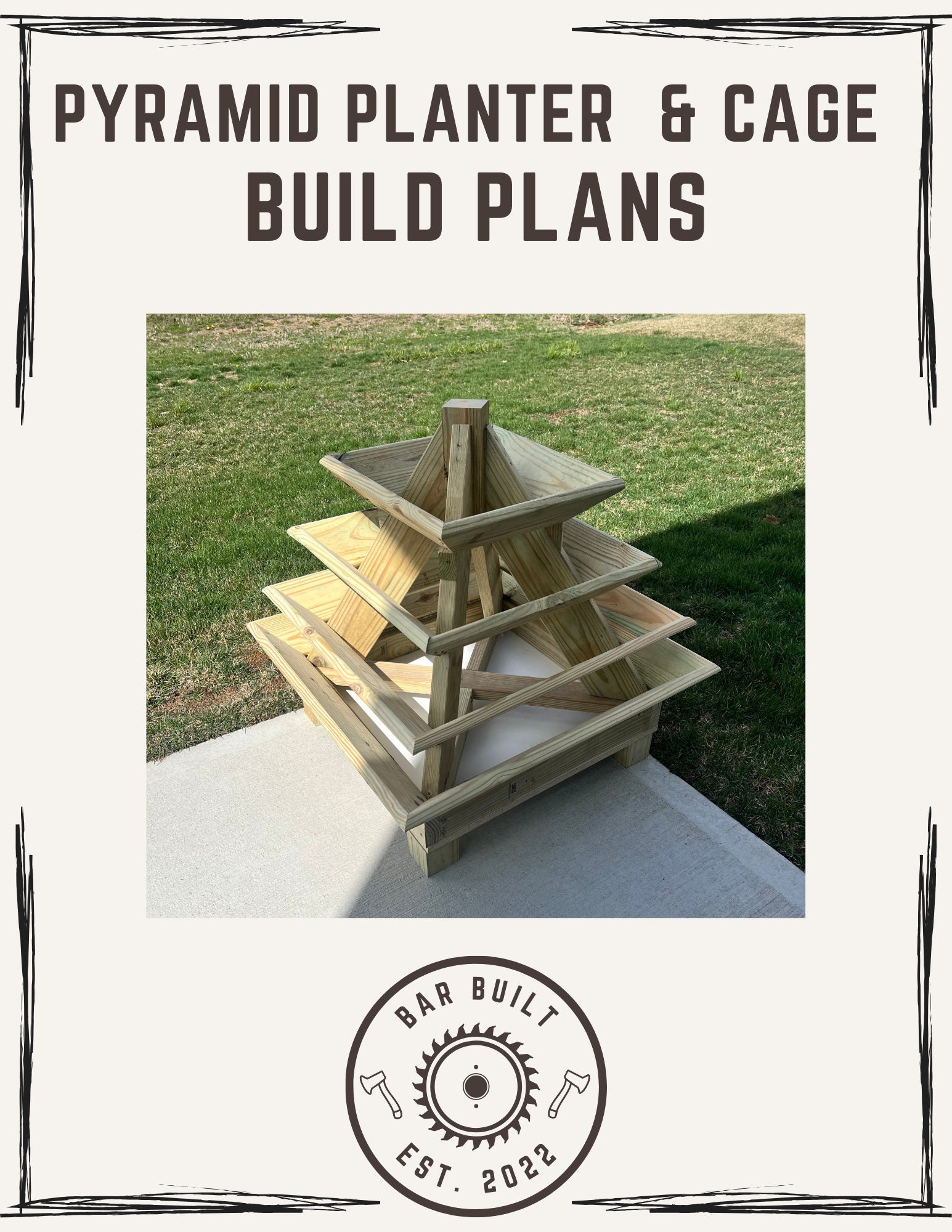 The Berry-cade Pyramid Planter Build Plans - Etsy