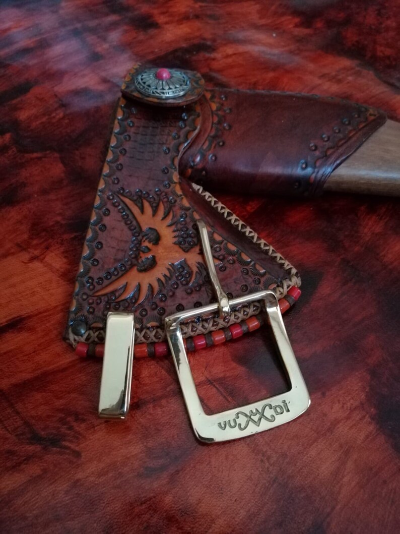 38-40mm Solid Brass Belt Buckle and Belt Loop Set Leather - Etsy