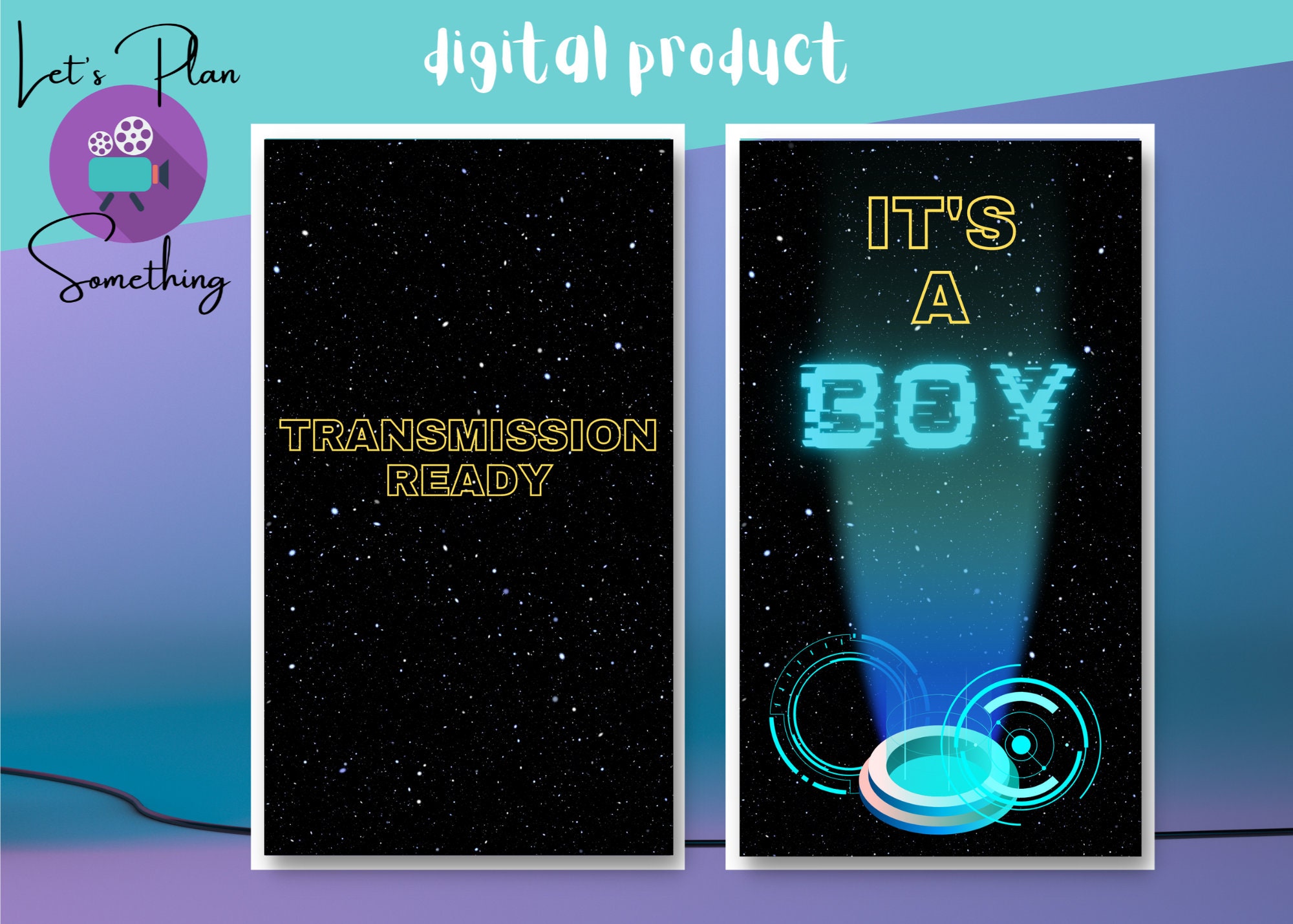 Star Wars Gender Reveal Video: Galaxy Baby Announcement (digital ...
