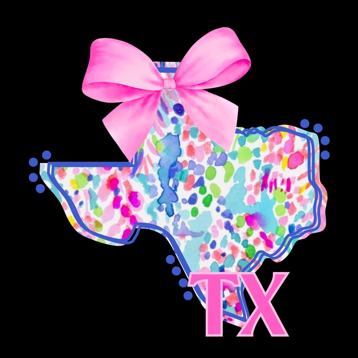States Preppy PNG Texas - Etsy