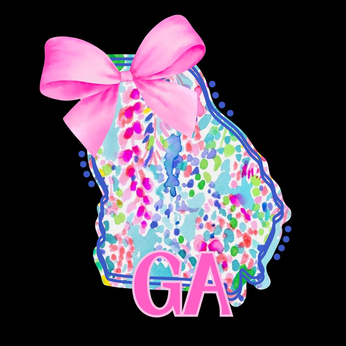 States Preppy PNG Georgia - Etsy