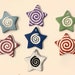 Spiral Star Clay Charm Necklaces, Earrings, Keyrings, Phone Charms and ...