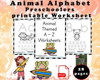 26 Alphabet Worksheets, Upper & Lowercase, Preschool, Kindergarten ...