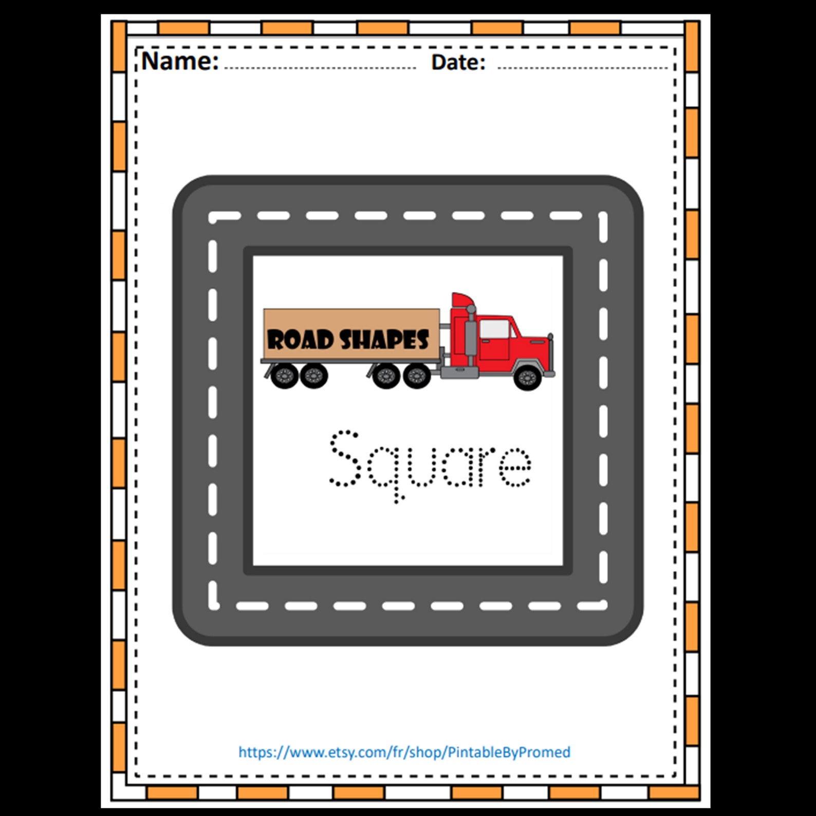 Road Shape Mats – Shapes Activity ,shapes Tracing Road Mats Printable ...
